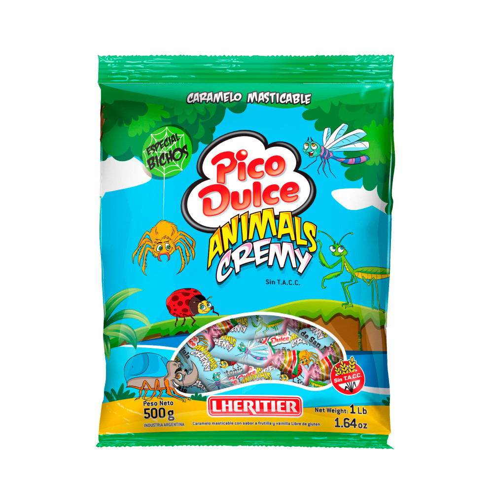 Pico Dulce Caramelos Masticables Animals Creamy 500g
