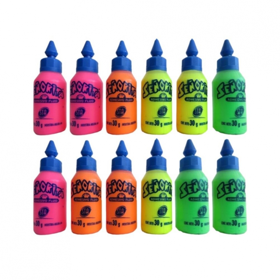 Plasticola Sta adhesiva fluo color 30g